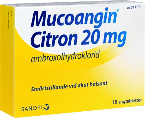 Köp Mucoangin Citron, sugtablett 20 mg, 18 st | Apoteket.se
