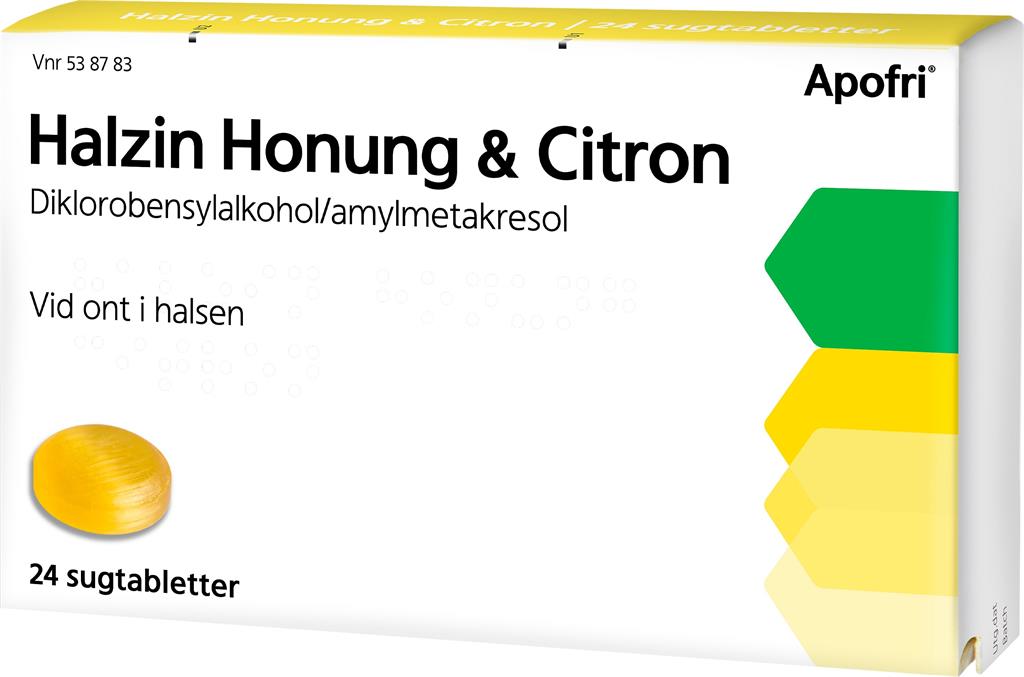 Köp Halzin Honung & Citron, sugtablett, 24 dos(er) | Apoteket.se