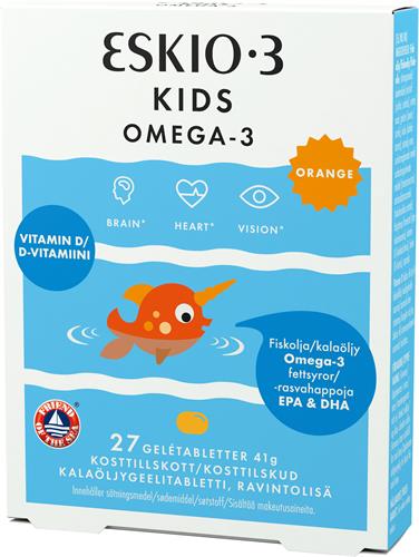 Köp Eskio Fiskolja tugg barn, 27 st | Apoteket.se