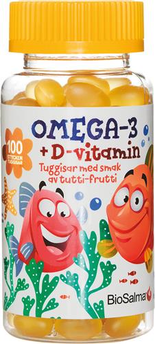 Köp BioSalma Omega-3 Barn Tutti-Frutti Tuggisar, 100 st | Apoteket.se