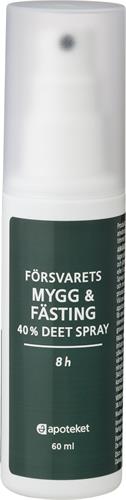 Köp Försvarets Mygg & Fästing 40 % DEET Spray, 60 ml | Apoteket.se