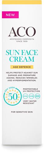 Köp ACO Sun Face Cream Age Defense SPF50, 40 ml | Apoteket.se